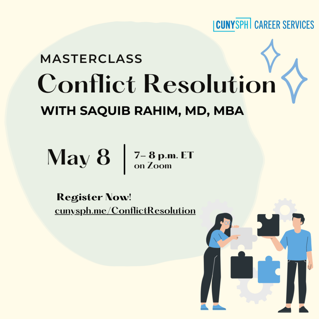 Conflict Resolution in the Workplace with Saquib Rahim - CUNY Graduate School of Public Health ...