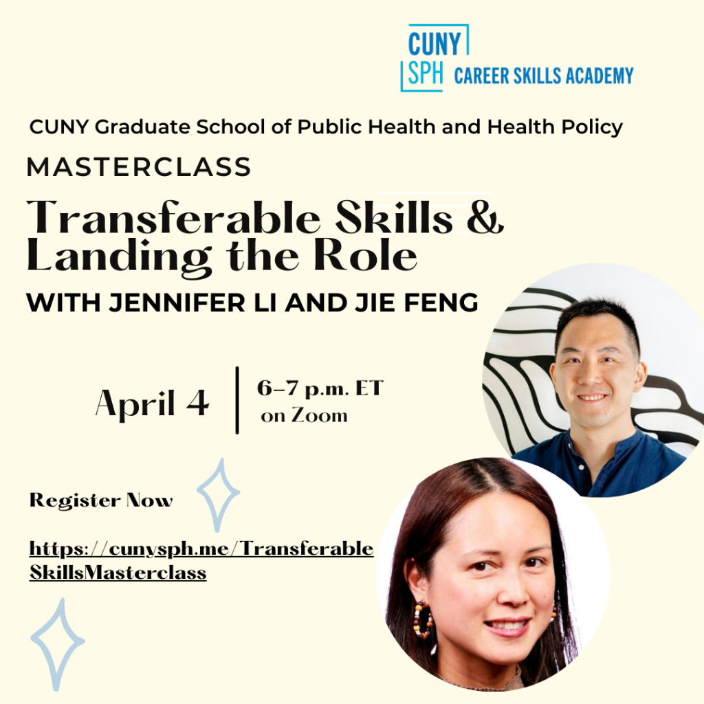 Career Skills Masterclass: Transferable Skills & Landing the Role - CUNY Graduate School of ...