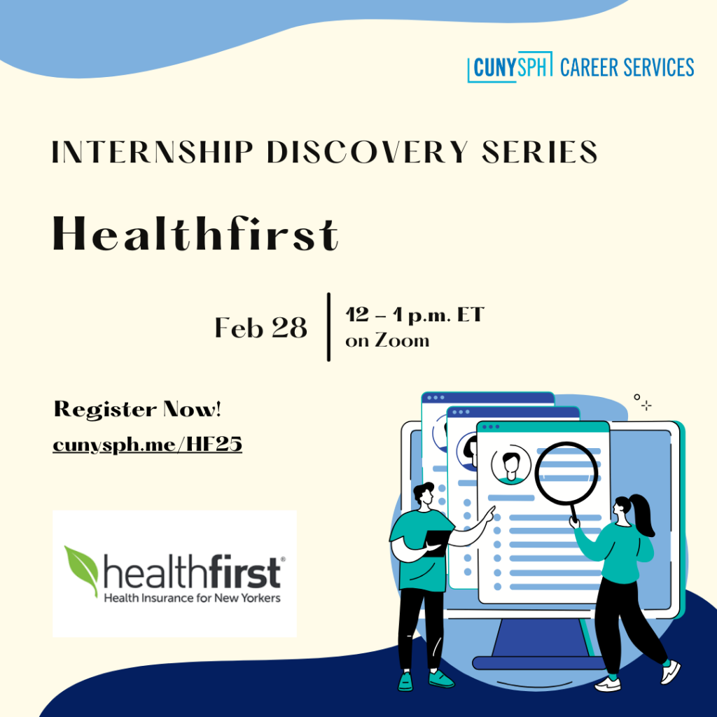 Internship Discovery Series: Healthfirst - CUNY Graduate School of ...