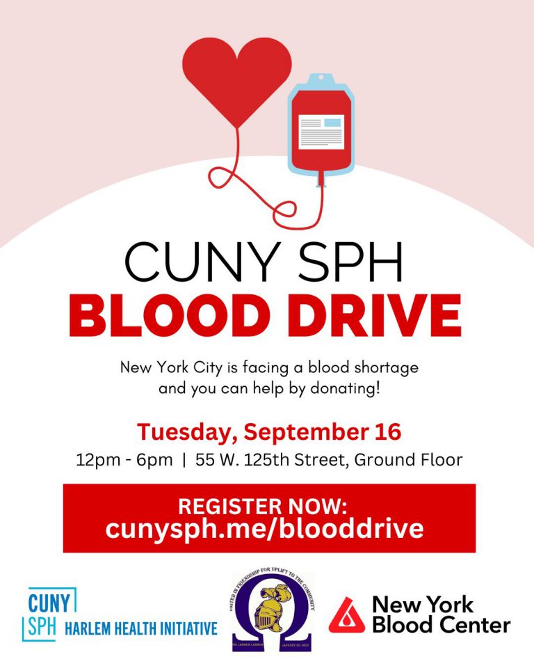 CUNY SPH Blood Drive - CUNY Graduate School of Public Health & Health ...